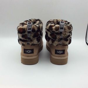 UGG | Shoes | Ugg Mini Fluff Quilted Leopard Animal Print Boots | Poshmark